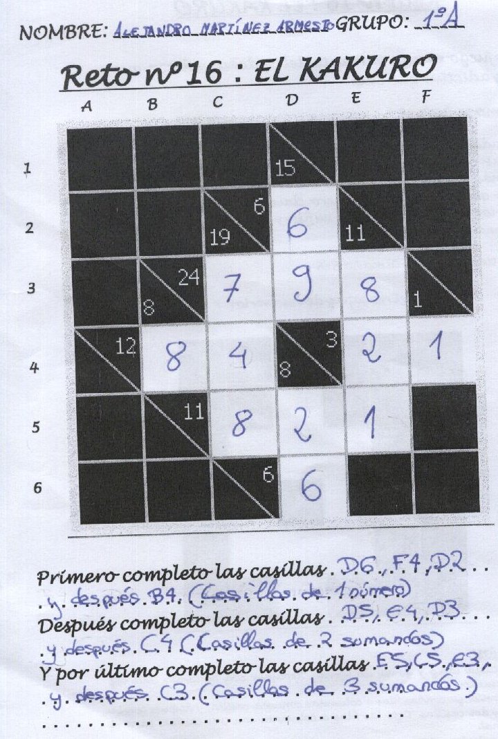 Los retos matemáticos del mes: Reto nº 16 : El kakuro Los retos matemáticos del mes: Reto nº 16 : El kakuro
