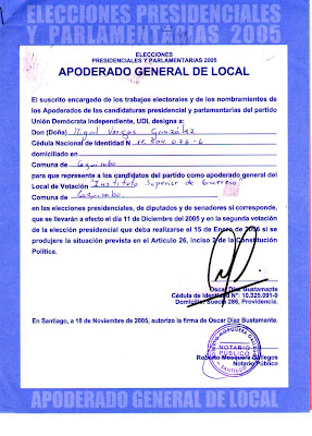 ELECCIONES Y APODERADOS ALIANZA 2009-2013