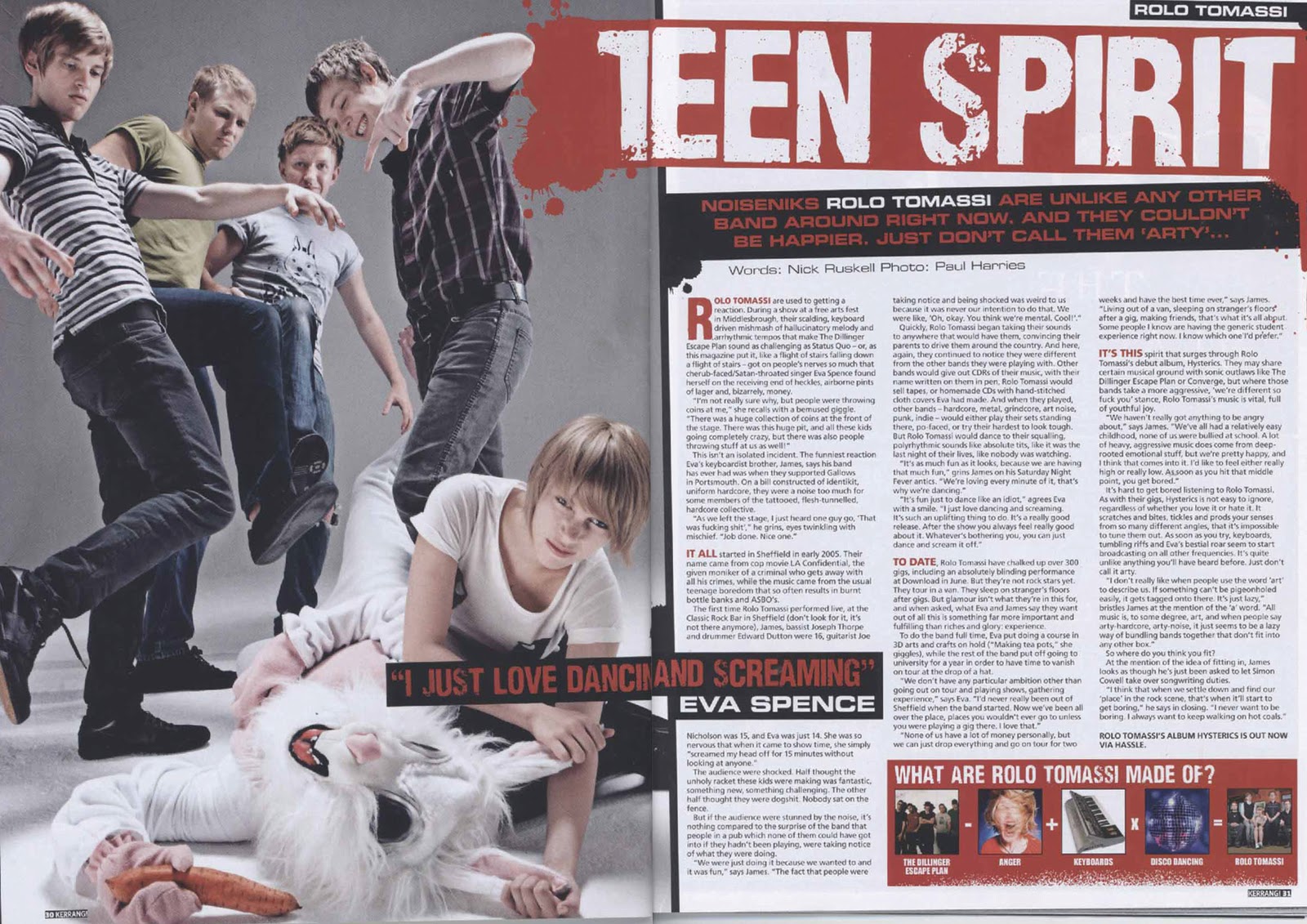 ZoeMaria: Kerrang! Double Page Spread