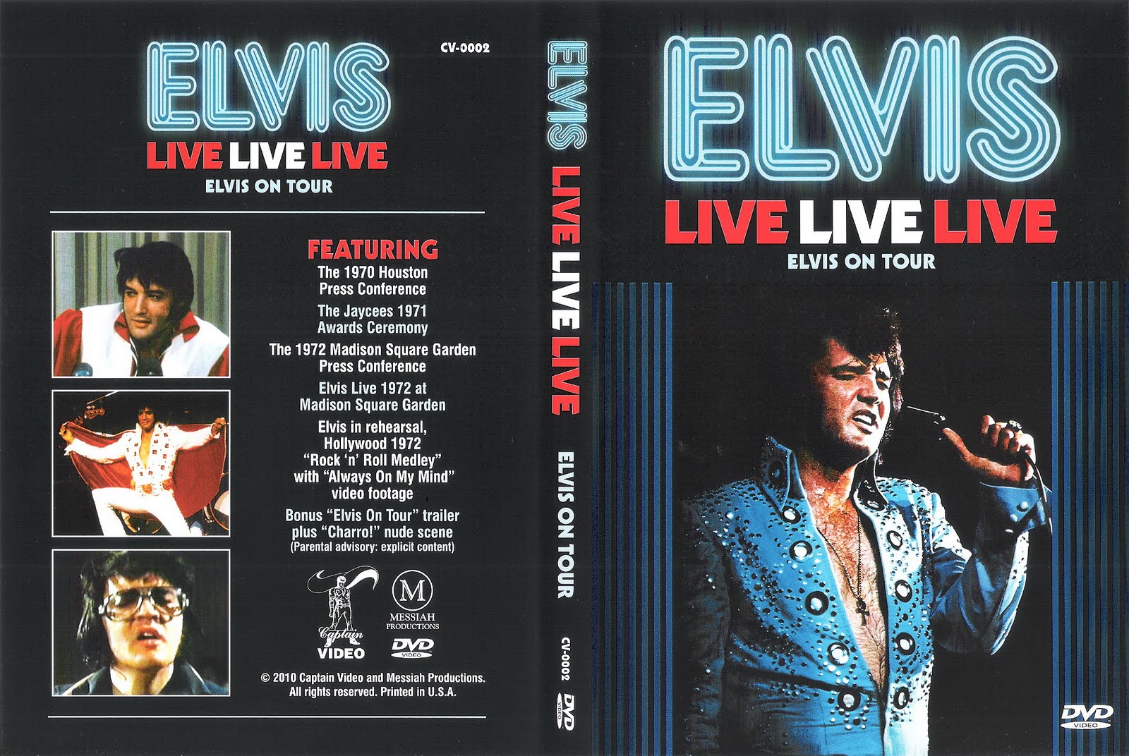 ELVIS JAR: - LIVE LIVE LIVE ELVIS ON TOUR NEW 2010 (DVD FULL)
