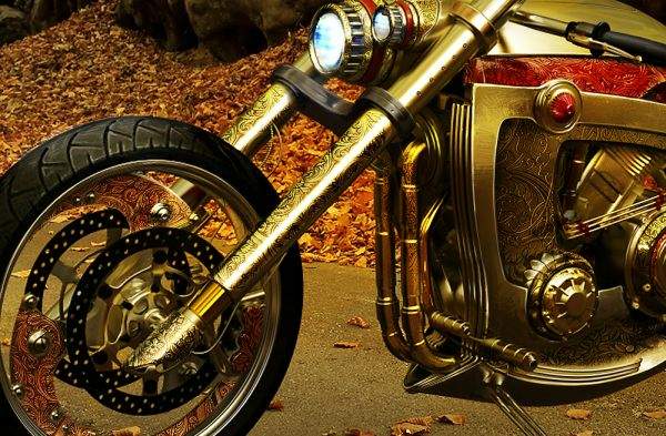Custom Motorcycle Solid Gold design by Mikael Lugnegard | New Motosport ...
