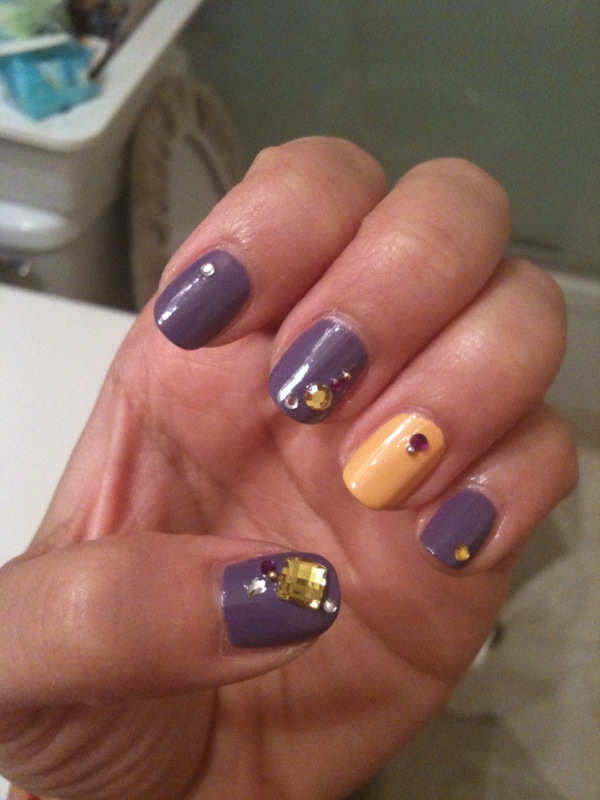 prettymynails: Lakers nails!!!!