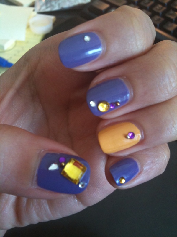 prettymynails: Lakers nails!!!!