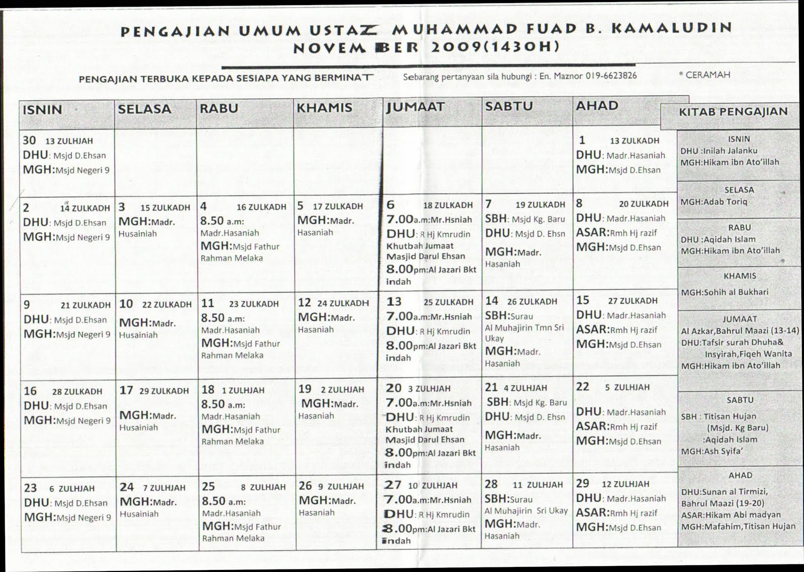 Tahu, Faham & Amal: Majlis Ilmu Sheikh Muhammad Fuad Kamaluddin Al Maliki