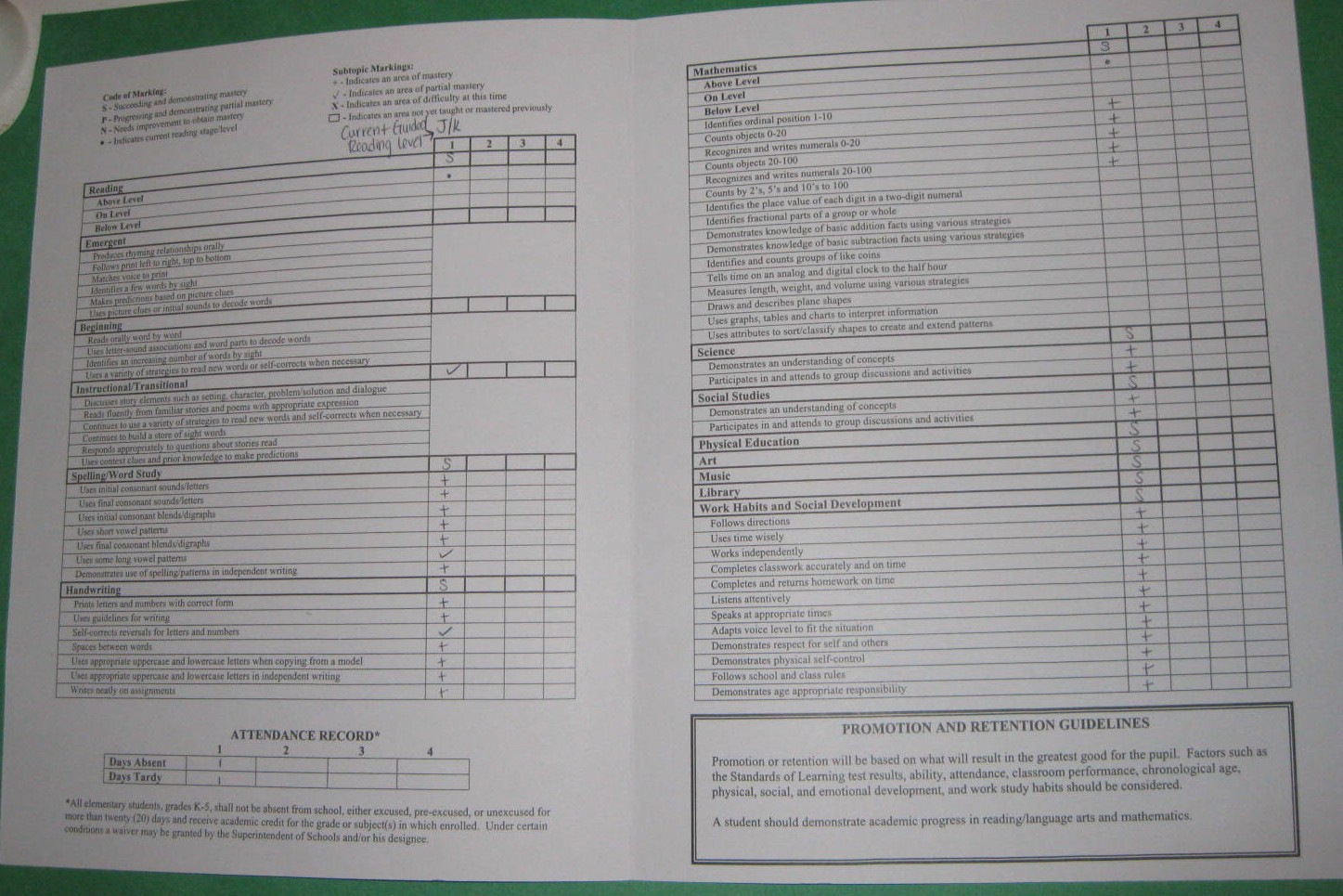 Gracie's Very First Report Card - All About Gracie