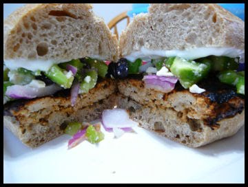 Holy Cannoli Recipes: Gyro Burgers w/ Greek Salad
