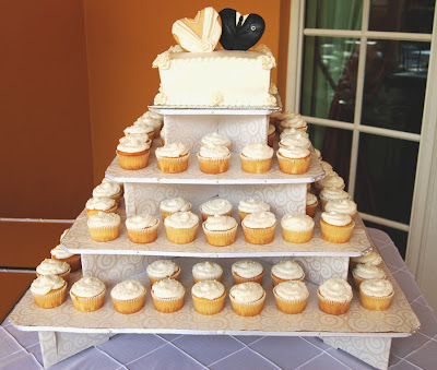 Leelees Cake-abilities: Heart Bride and Groom Cupcake Tower