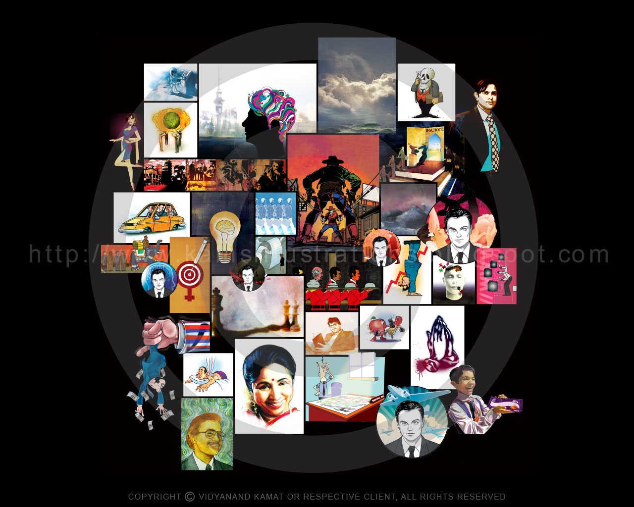 Illustrations: Collage of Editorial Illustrations