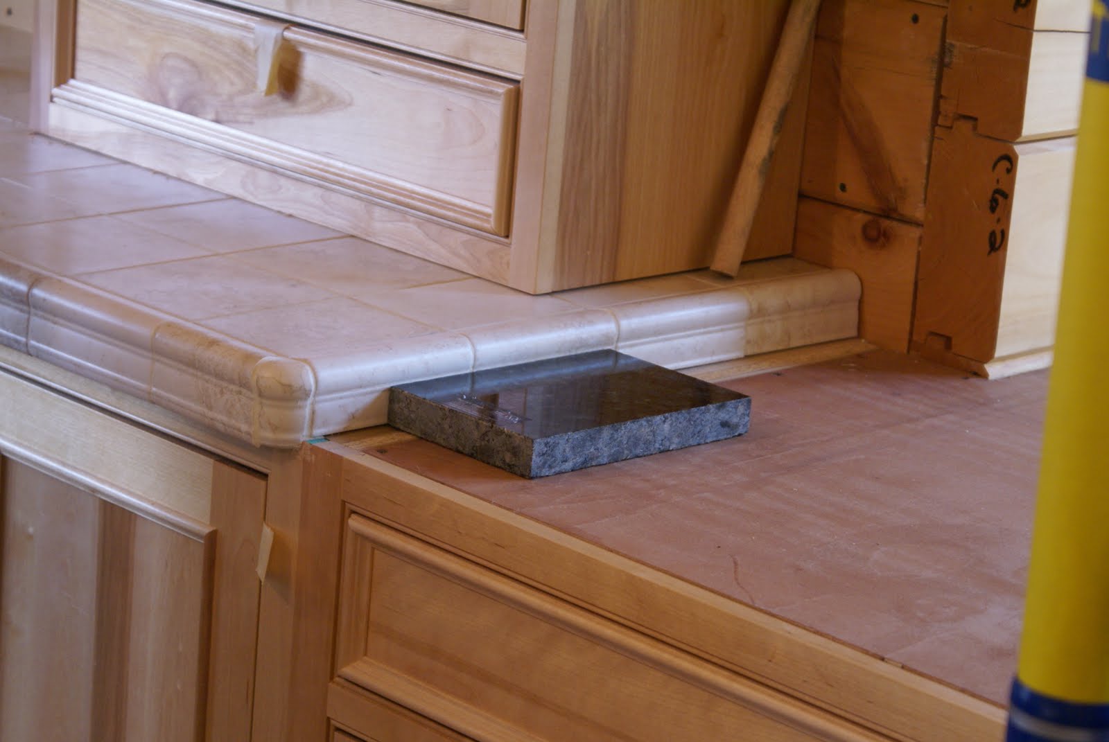 Hidden Bend Retreat, Romney West Virginia: Countertop Tile & Cabinets ...