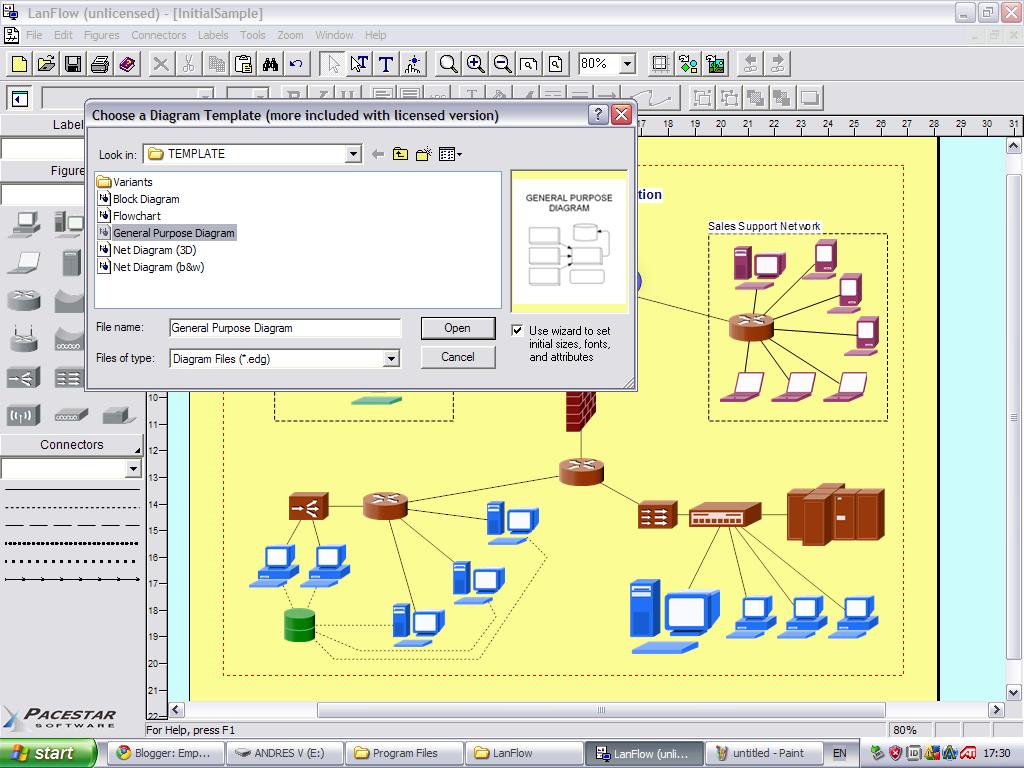 Empleo de Ntic`s: LanFlow Net Diagram