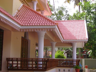 Kerala-House Construction at Irinjalakuda: View of poomukham and verandah