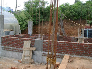 Tamil Nadu-House Construction at Ootty: Brick work for Ground floor