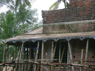 Kerala-House Construction at Cherthala: slope roof for Poomukham and ...
