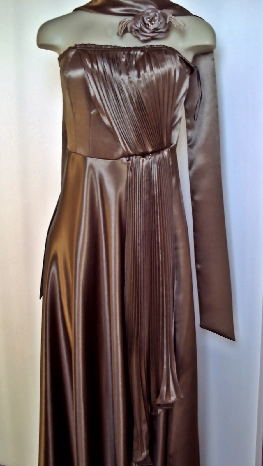 Cristal Fashion Vestidos: Vestido Longo Cobre