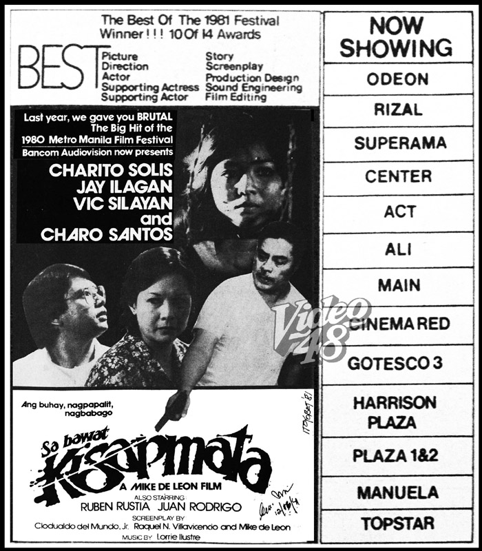 Video 48: THE 1981 METRO MANILA FILM FESTIVAL: "KISAPAMATA" TOP AWARDEE