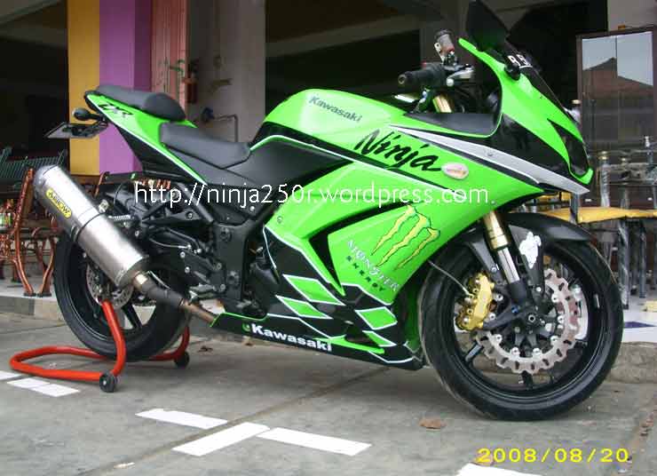 cara modifikasi motor: Gambar Ninja 250 Modif