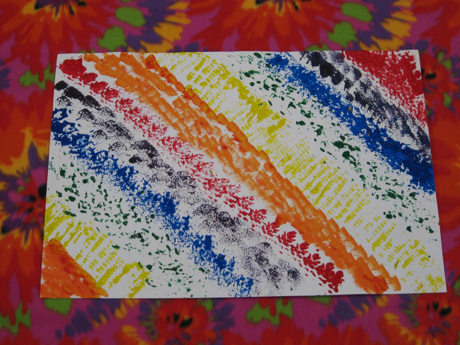 Halima's Art Gallery: Textured Printmaking with Paint using Household ...