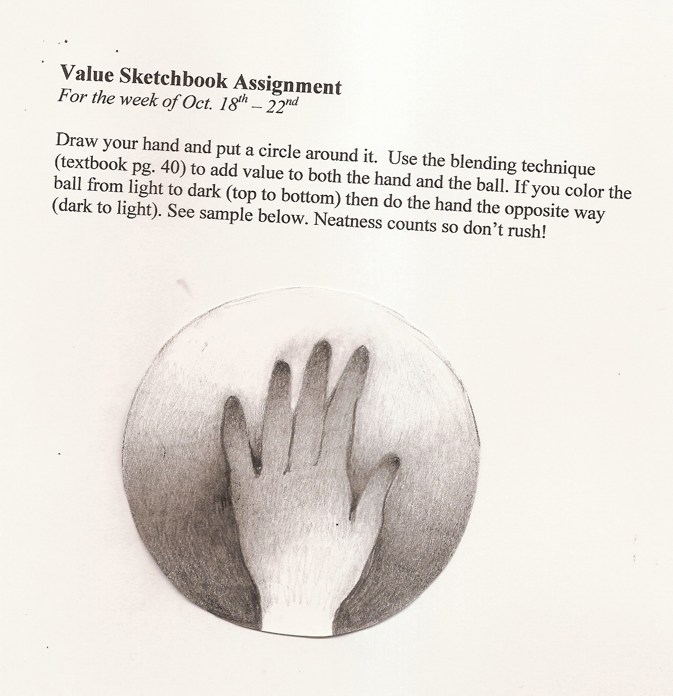 Sketchbook Assignments