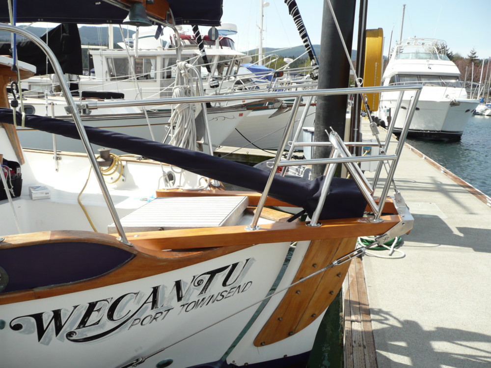 Westsail 321: Stern pulpit