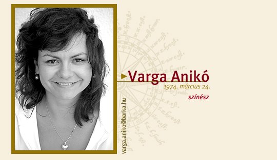Varga Anikó szinésznő