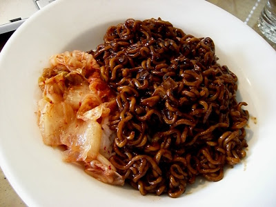 Classy Eats: Japaghetti and kimchi.