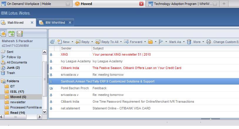 Impulse: iNotes (Lotus Notes email in Browser (on intranet / w3) ) for ...