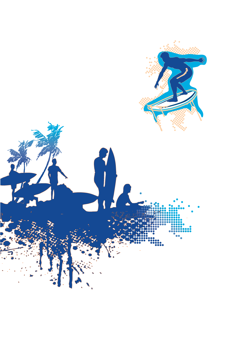 jennifer j gassner: Surfer Graphics for Graphic Polo.