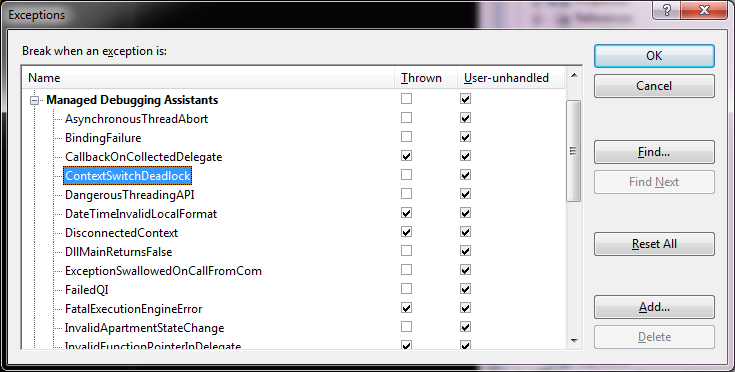 Contextswitchdeadlock Was Detected