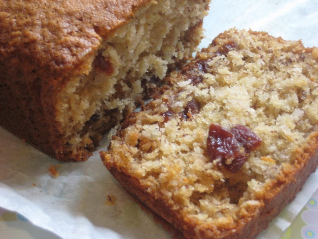 ♥ The Goddess's Kitchen ♥: Coconut and Cherry Banana Bread