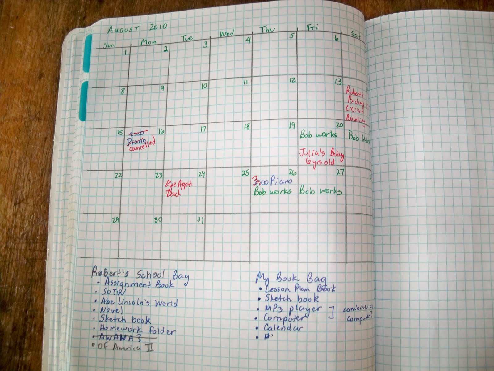 homeskulin: Lesson Plan Book