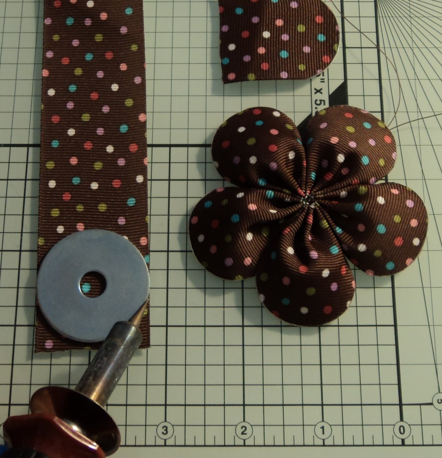 Ribbon Flowers by MakeBowsandMore.com