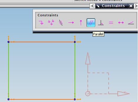 constraining sketch ~ Unigraphics & Siemens NX Tutorial