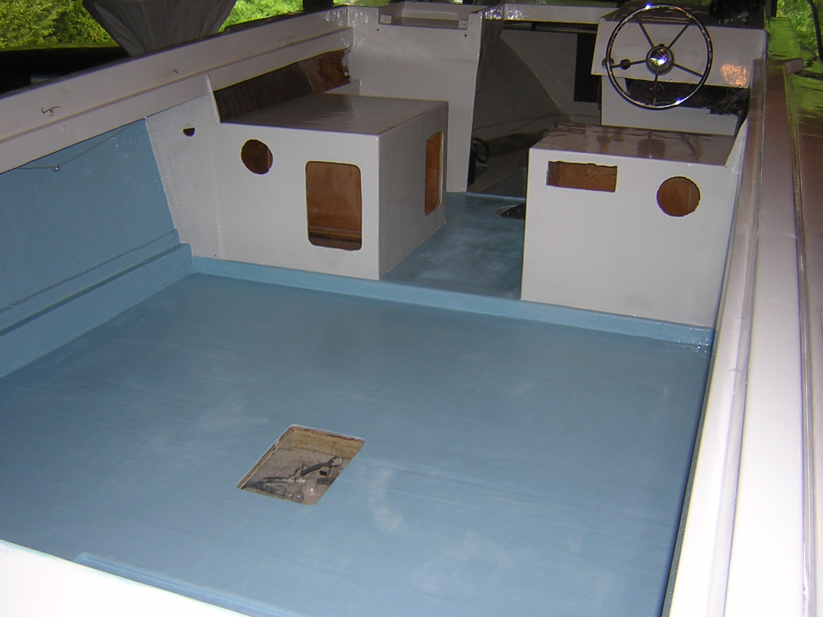 Formula 233, Thunderbird, t-bird, boat restoration, restore,transom