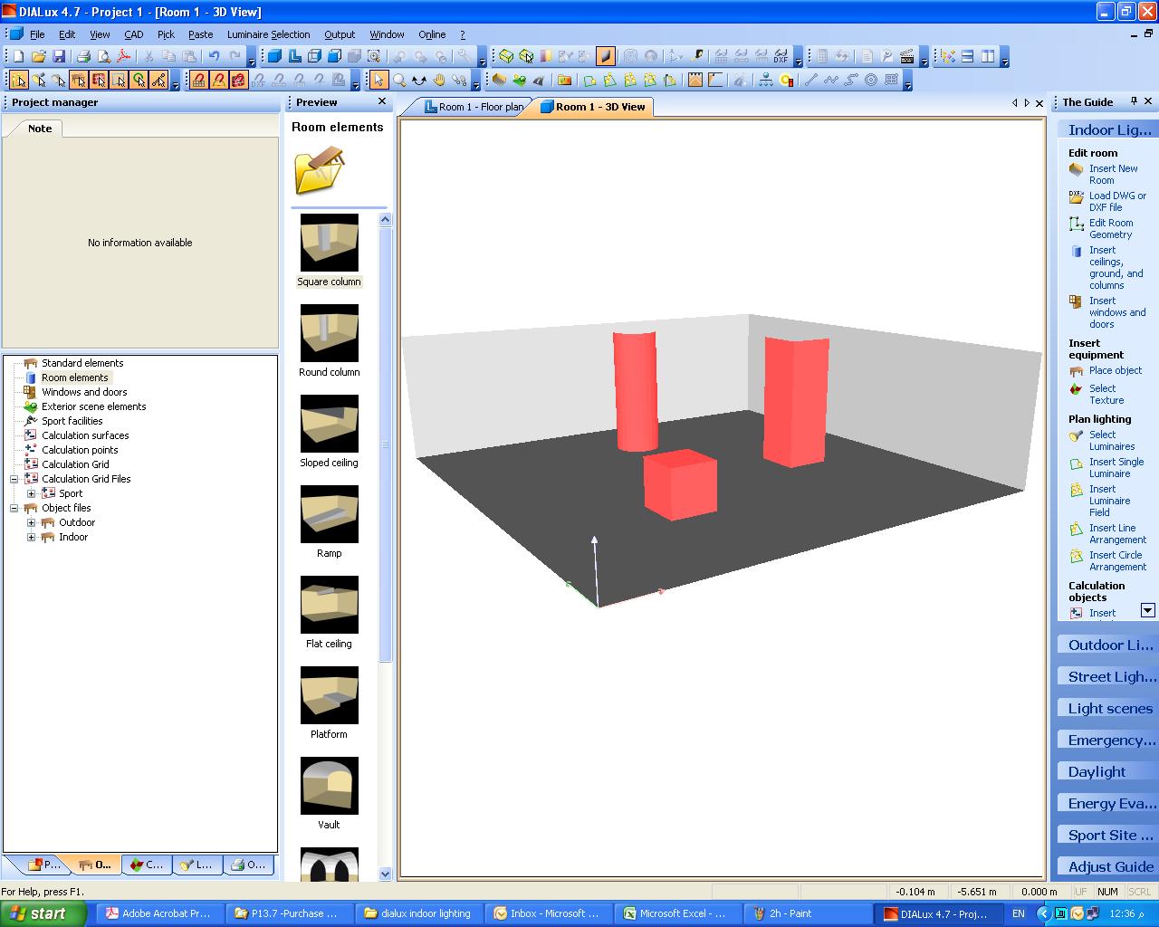 DIALux - Indoor Lighting Calculations Menu Options ~ Electrical Knowhow