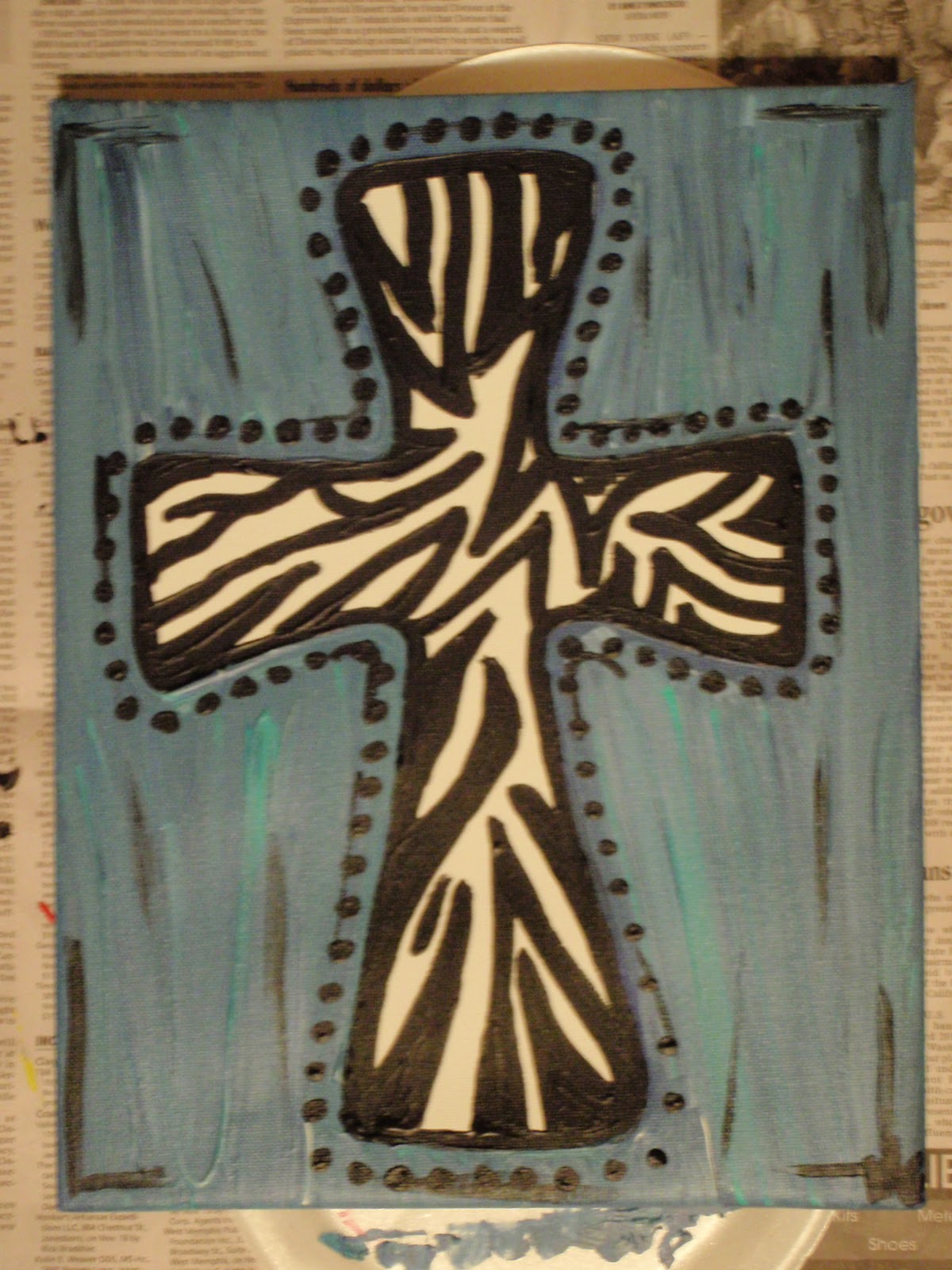 Kara's Kustom Art: Zebra Cross