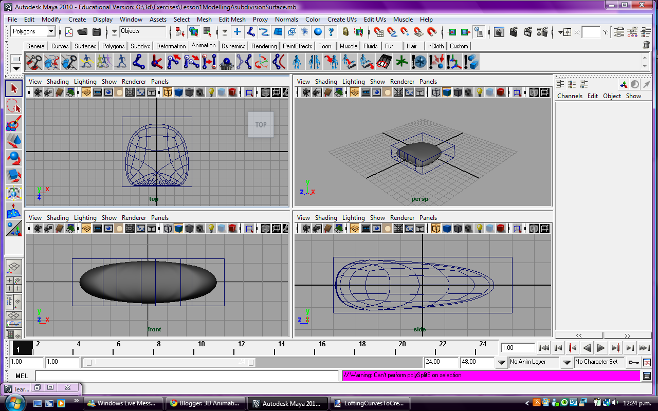 3D Animation: Subdivision Surfaces.