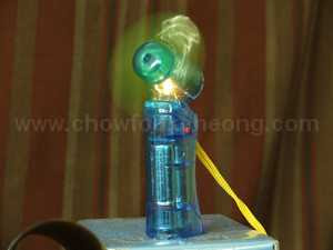 This is the toy fan I got for RM5.90. Slide the red switch and the soft ...