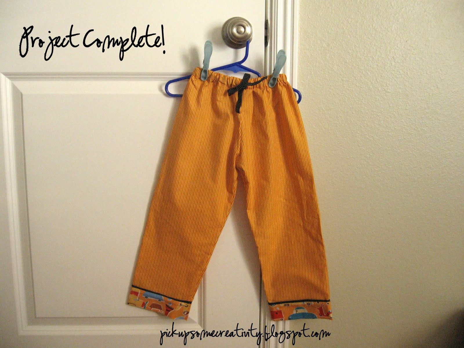 Pickup Some Creativity: Design Your Own PJ Pants Tutorial