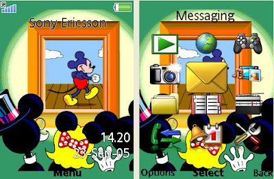 Free Sony Ericsson Themes | Free Symbian Themes: Mickey Animated Sony ...
