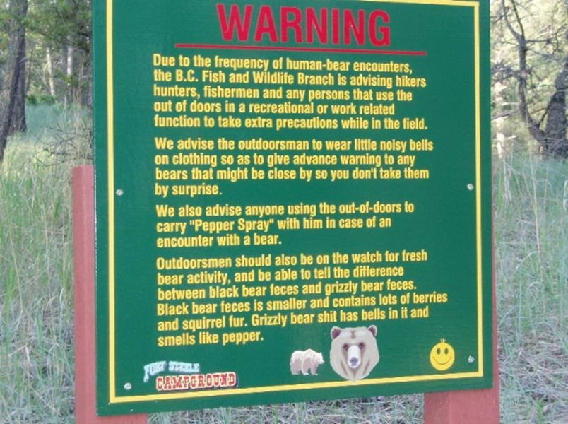 Black Bear Feces vs Grizzly Bear Feces (funny sign) | Endless Sphere ...
