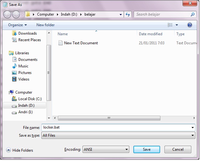 Semua butuh Belajar: Cara Lock Folder pada Windows 7 tanpa Software ...