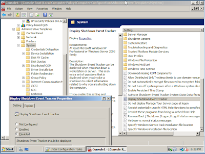 Enable / Disable Windows Server Shutdown Why