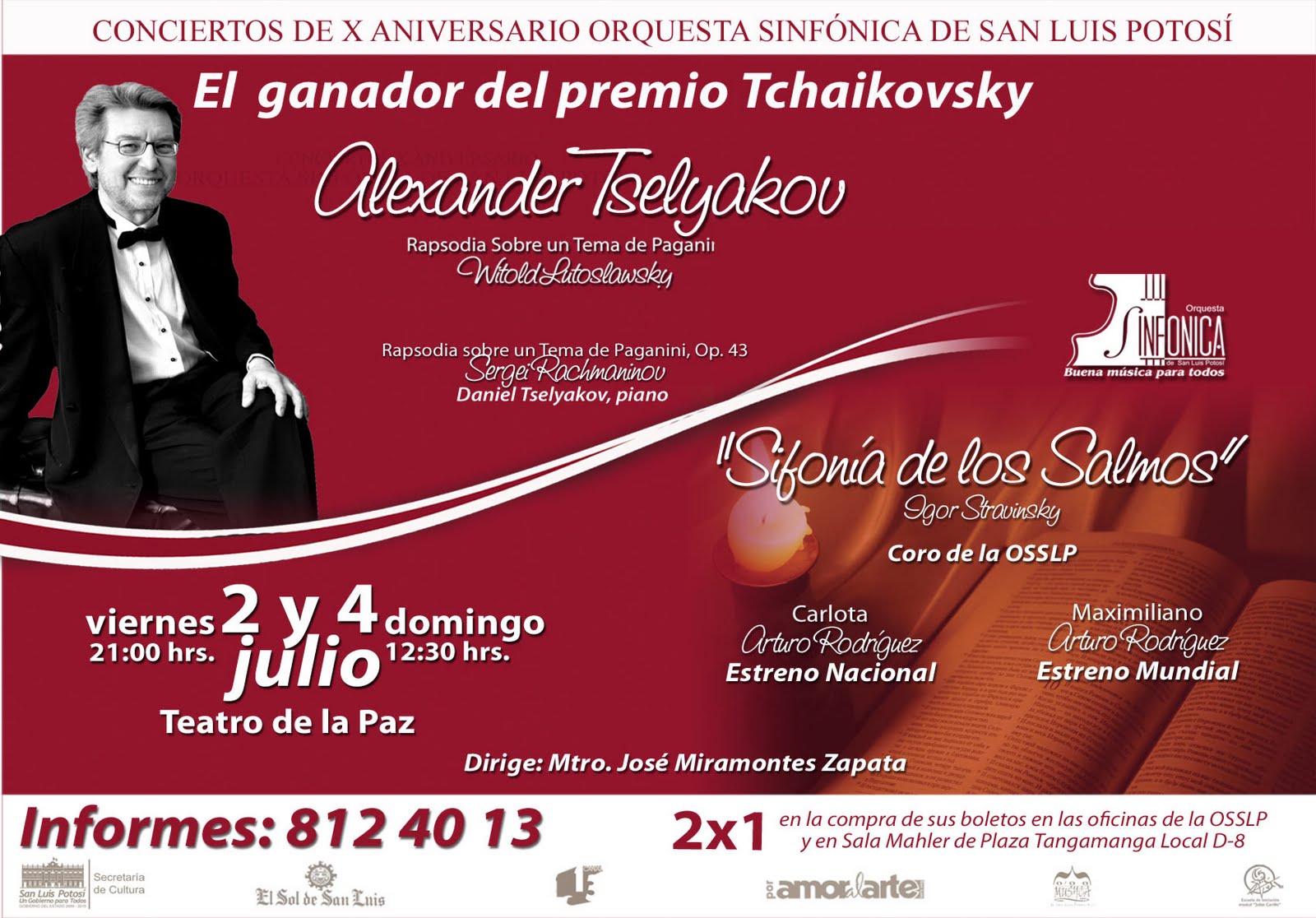 osslp: ALEXANDER TSELYAKOV CON LA ORQUESTA SINFÓNICA DE SAN LUIS POTOSÍ