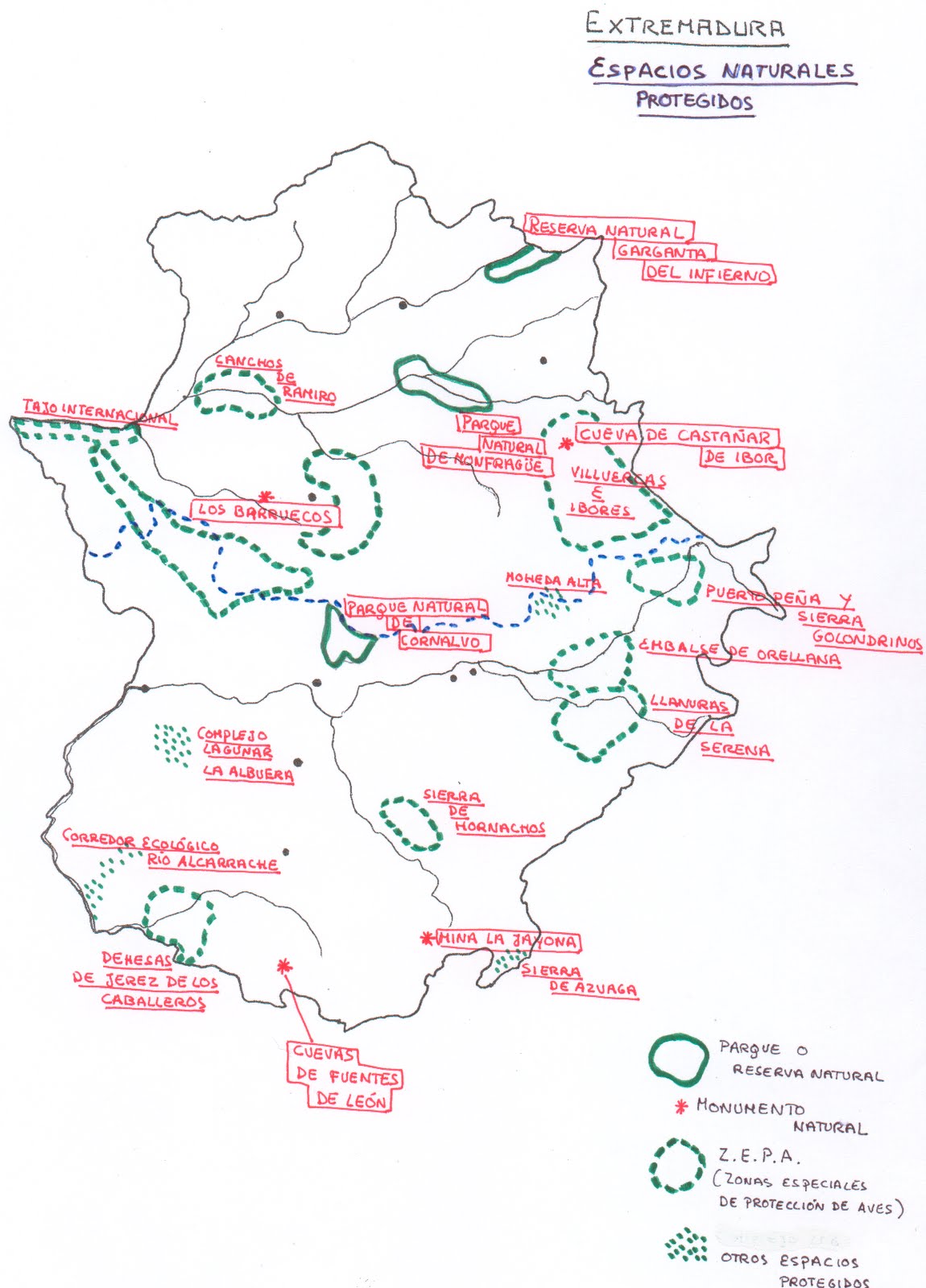 Atlas geográfico Extremadura