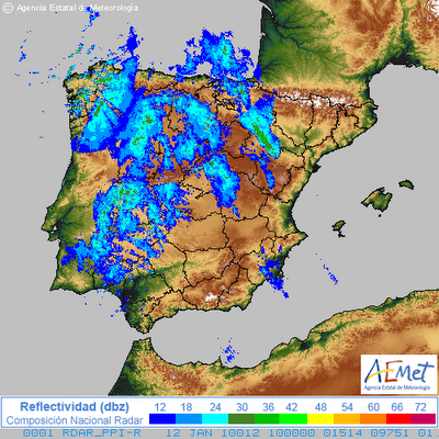 El tiempo atmosférico: mapas e imágenes de satélite