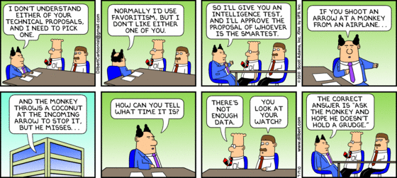 World of Cartoons and Comics: Dilbert on project evaluation