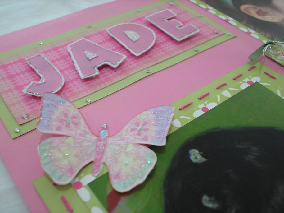 SCRAP arte da Larissa: quadro scrapbook JADE