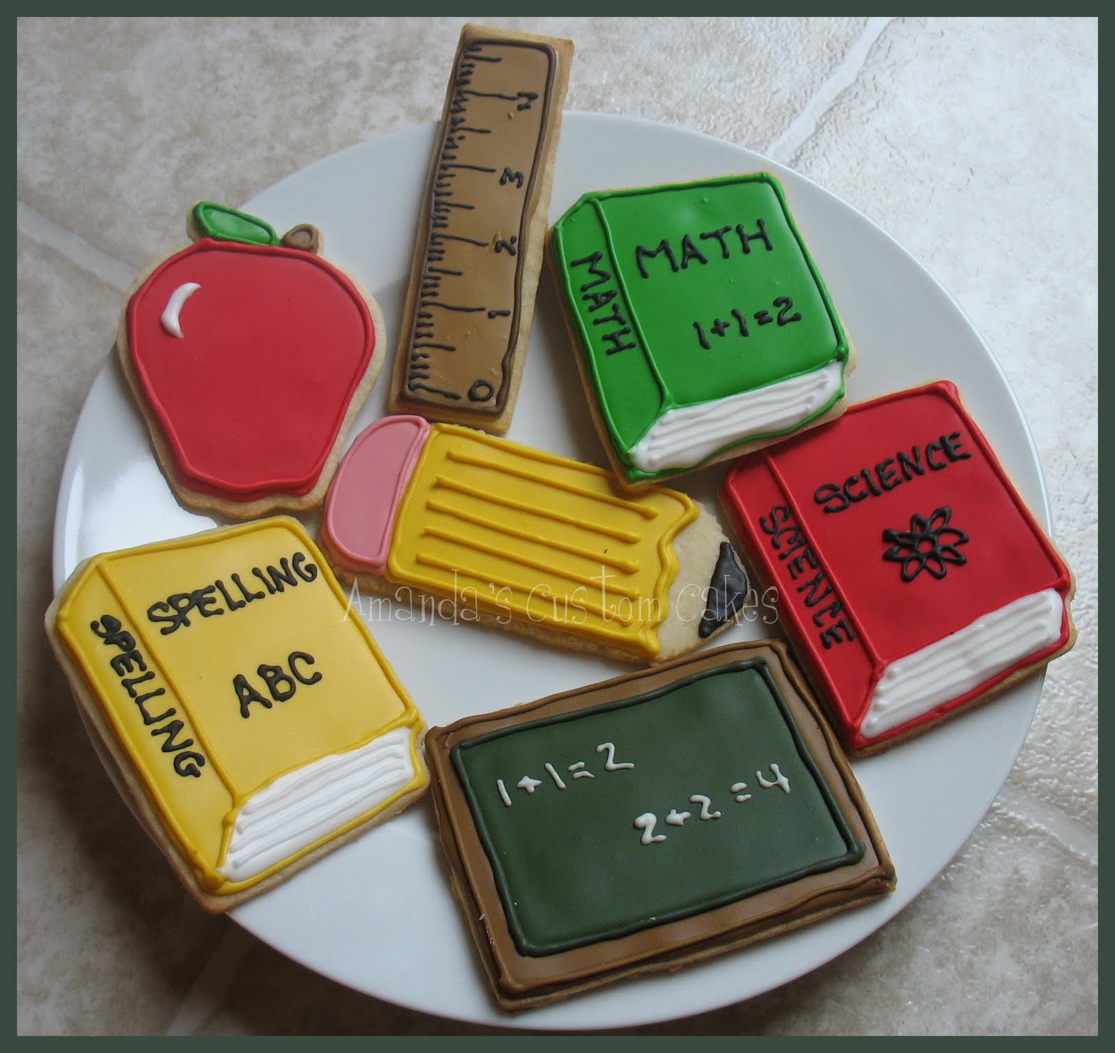 Amanda's Custom Cakes: Some school cookies and another bouquet