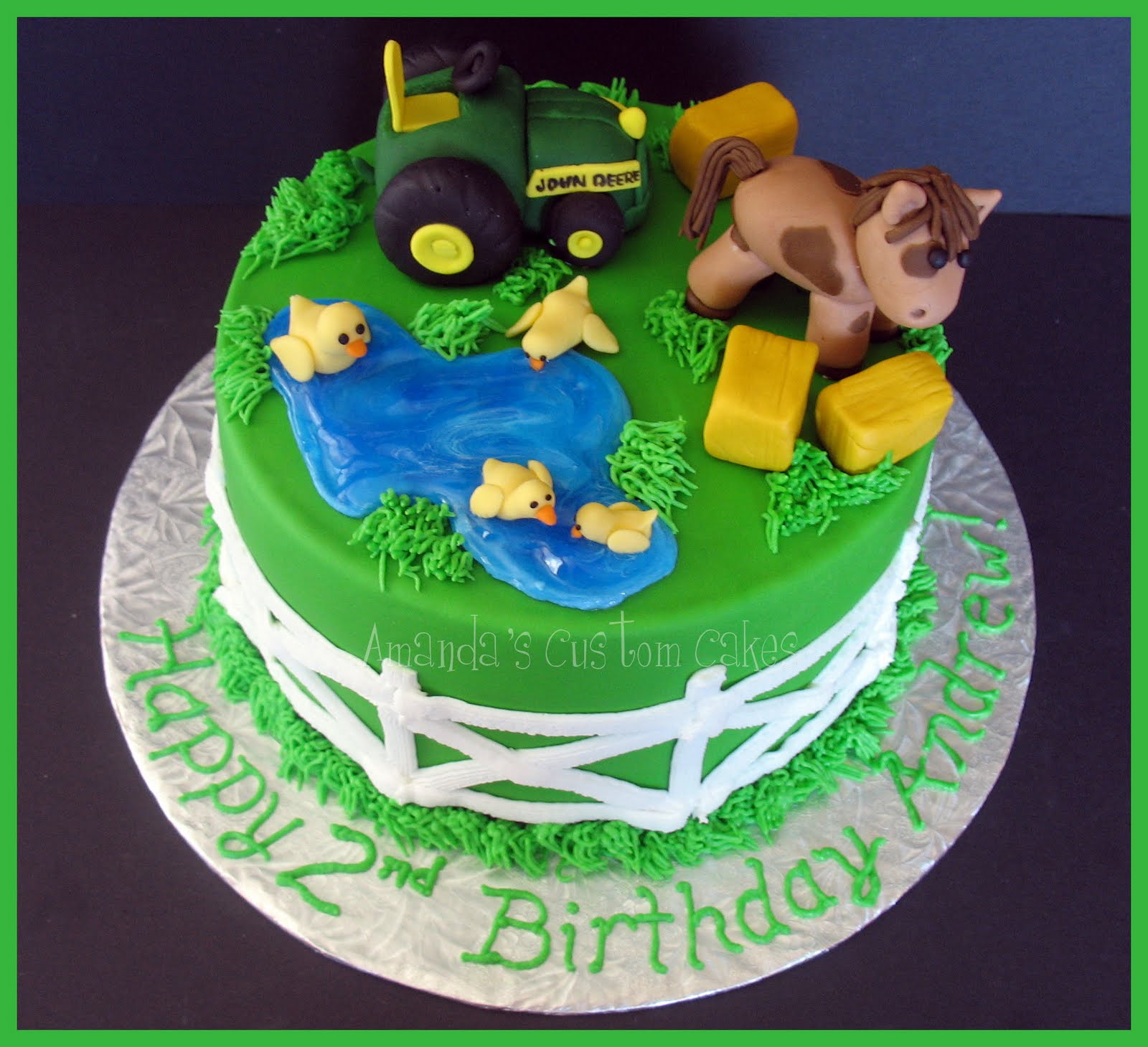 Amanda's Custom Cakes: John Deere Tractor Cake