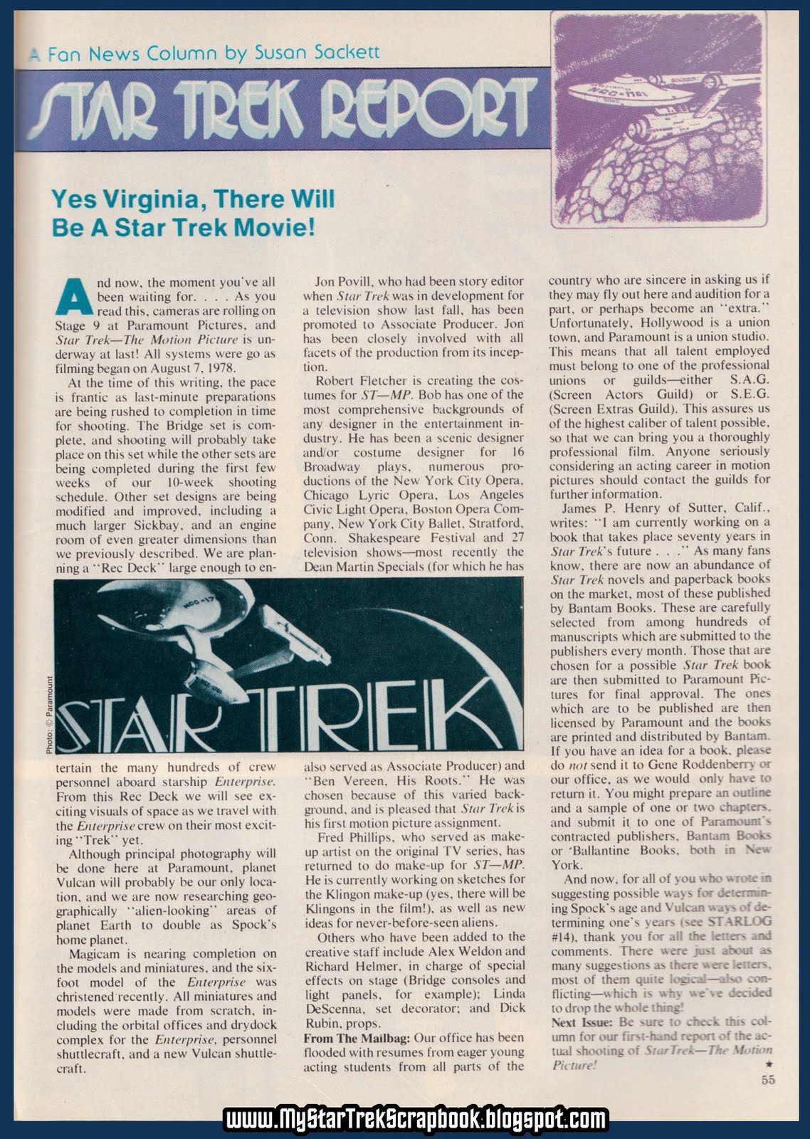 My Star Trek Scrapbook: Dec 7th: Happy Birthday ST:TMP!